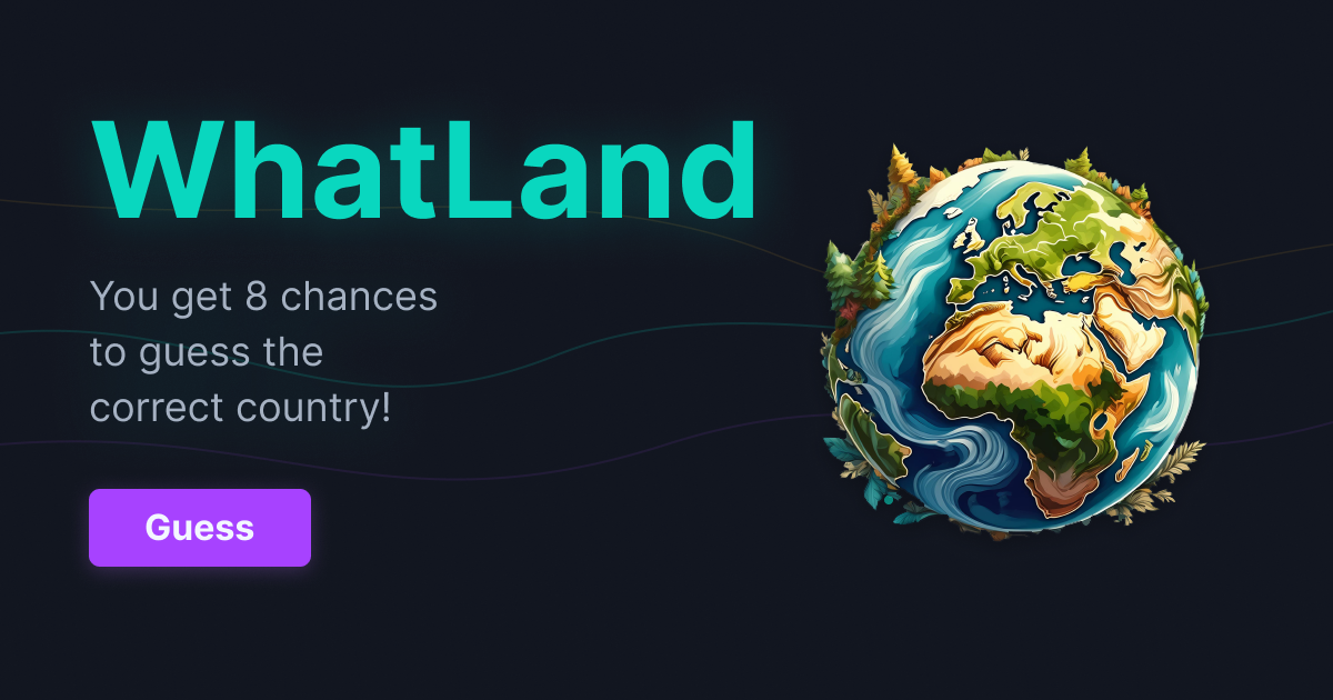 WhatLand - Daily Country Guessing Game | Geography Quiz